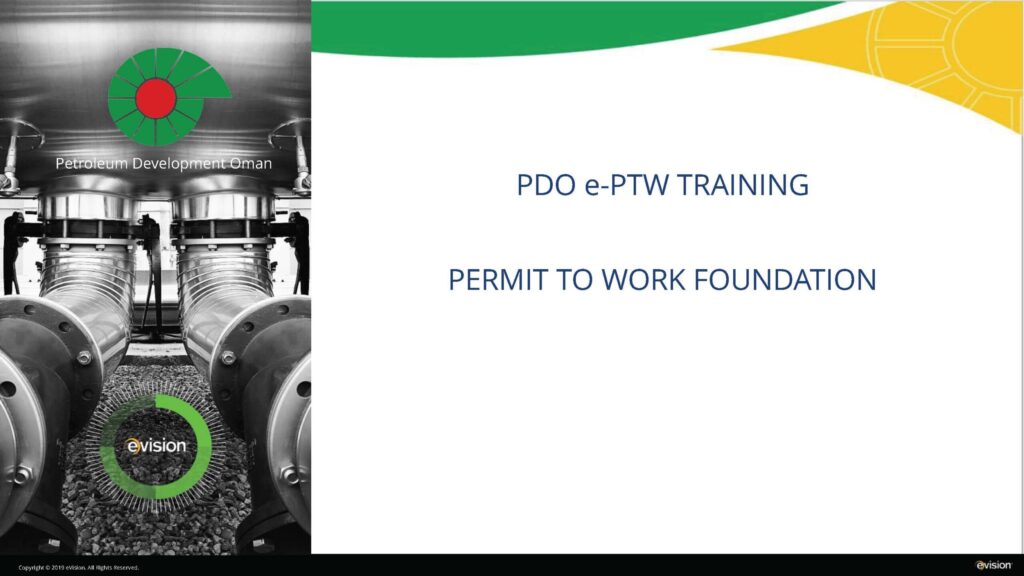 PDO E Permit to Work PTW Signatory – KG LMS